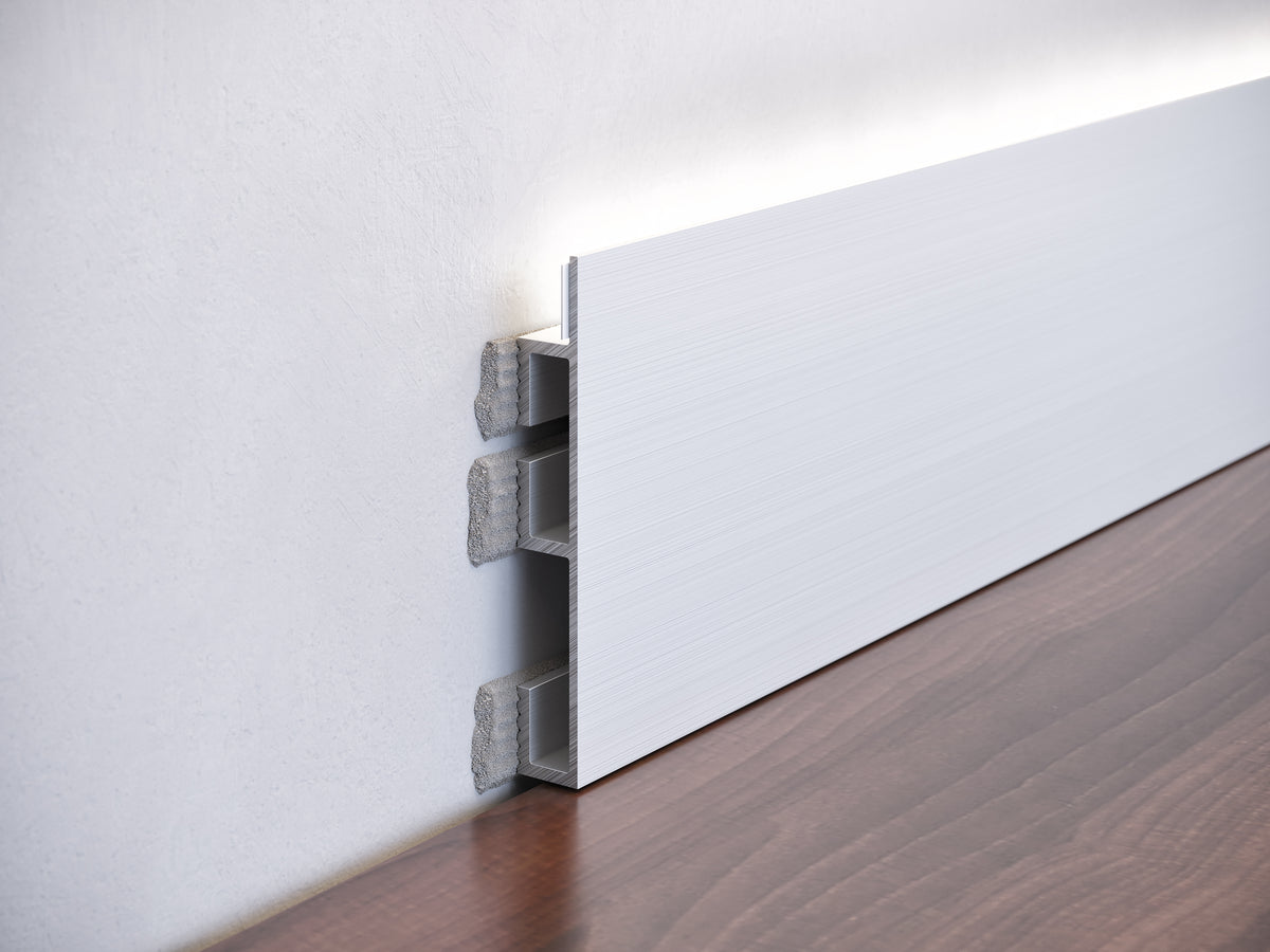 Aluminium attachable skirting board (plinth) P-5-60 – ASP Profiles